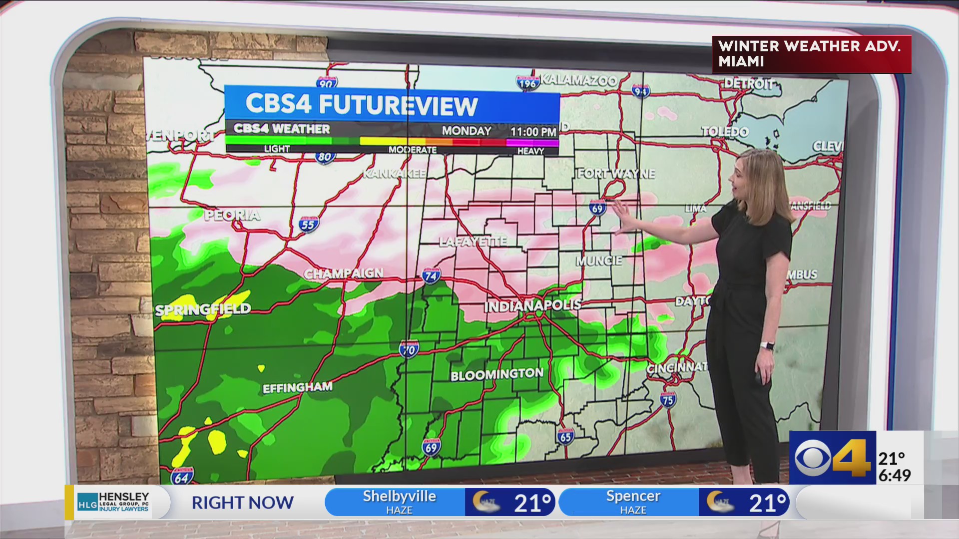 Freezing rain and an icy mix develops tonight – WTTV CBS4Indy