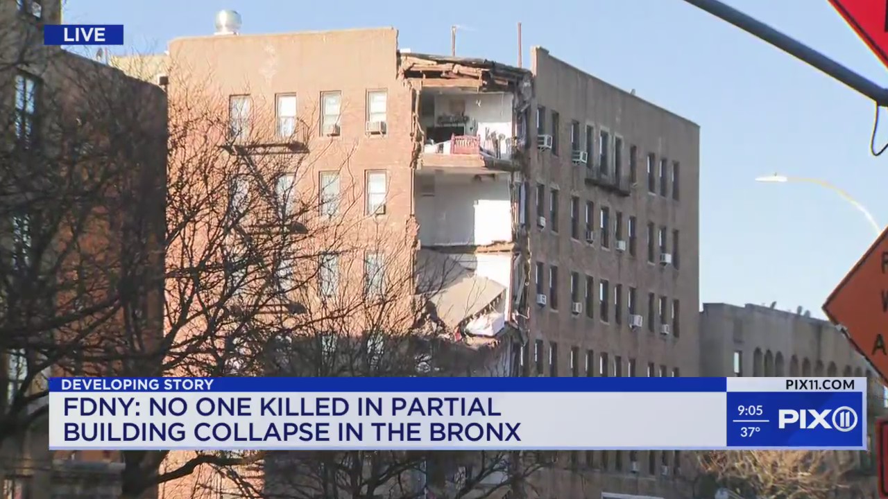 138 people displaced after building partially collapses in the Bronx: officials – PIX11
