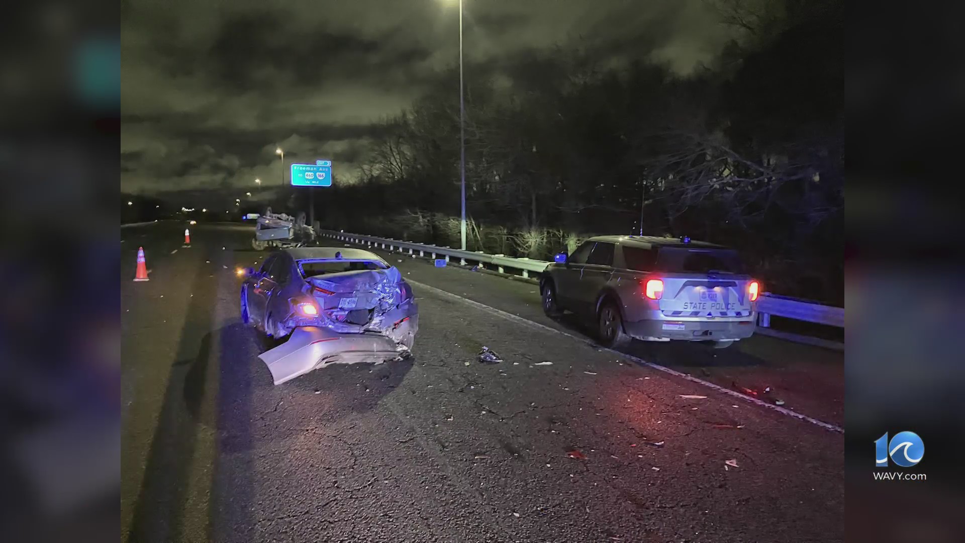 VSP: Trooper injured after hitting rear of vehicles car while ...