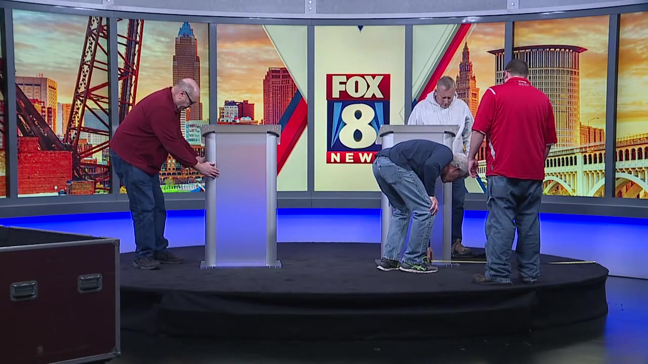 Crews prepare FOX 8 studio for U.S. Senate debate – Fox 8 Cleveland WJW