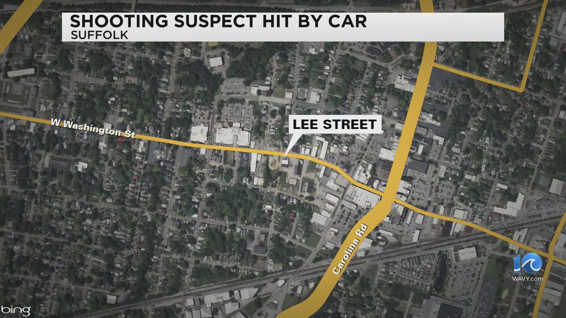 Shooting suspect hit by car – WAVY.com