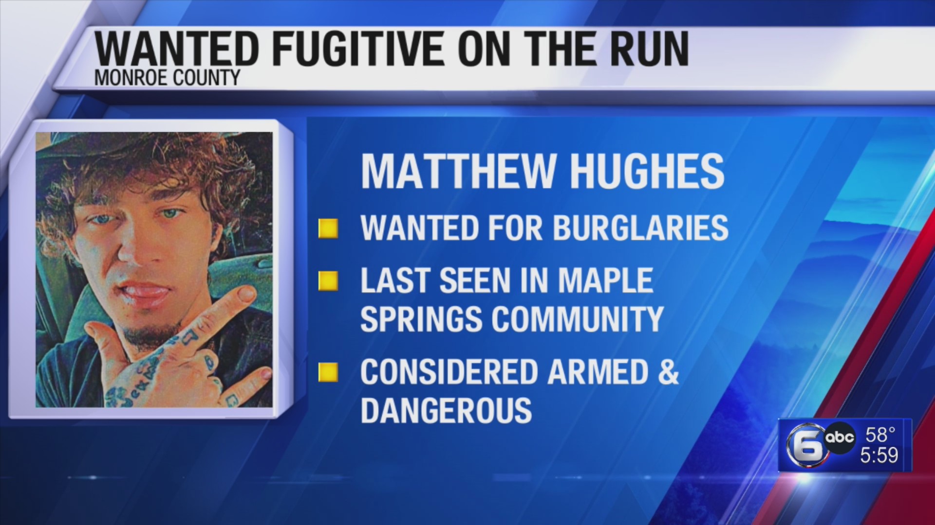 Wanted Fugitive On the Run – WATE 6 On Your Side