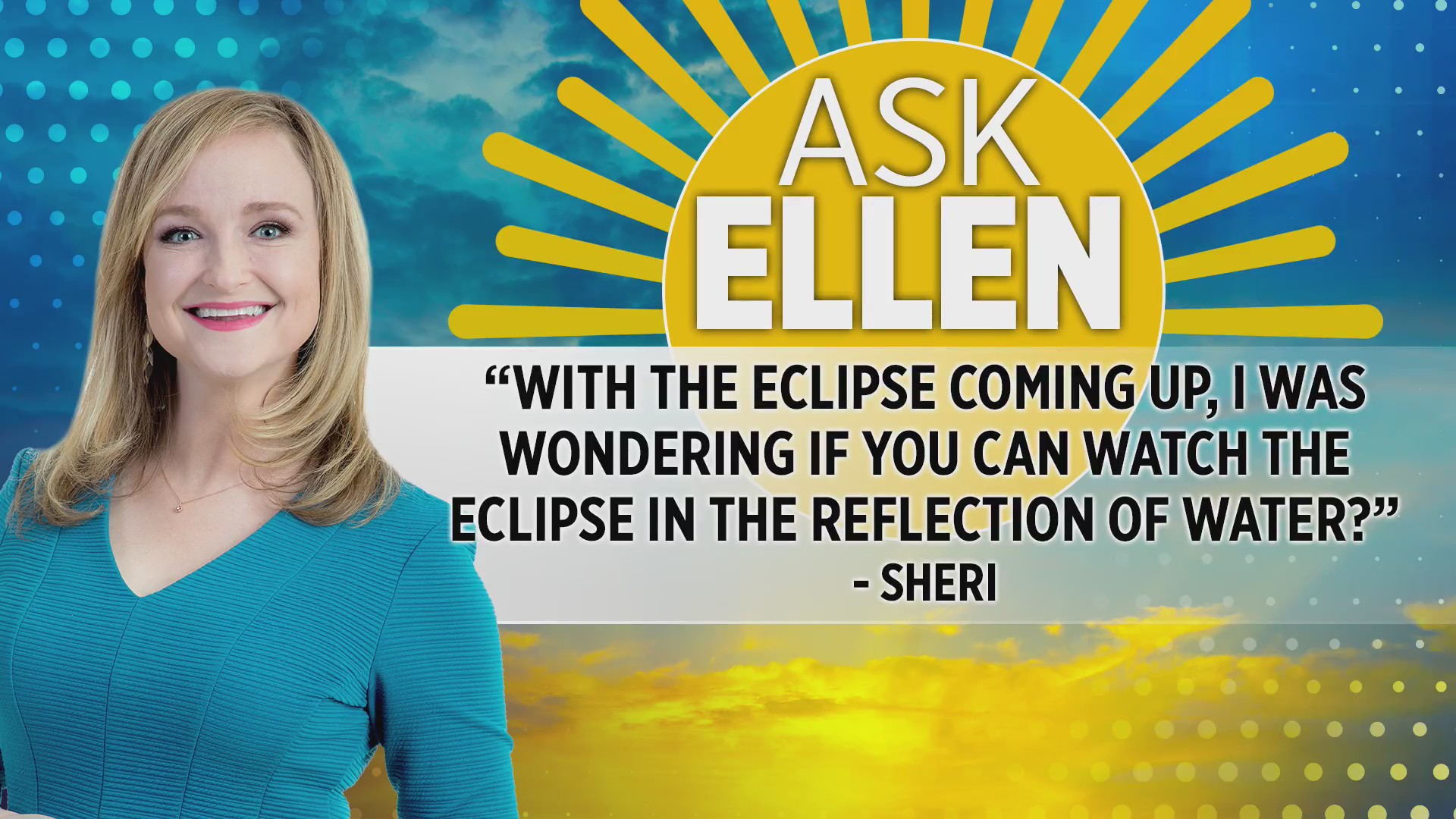 Ask Ellen: Is looking at the reflection of the eclipse safe? – WOODTV.com