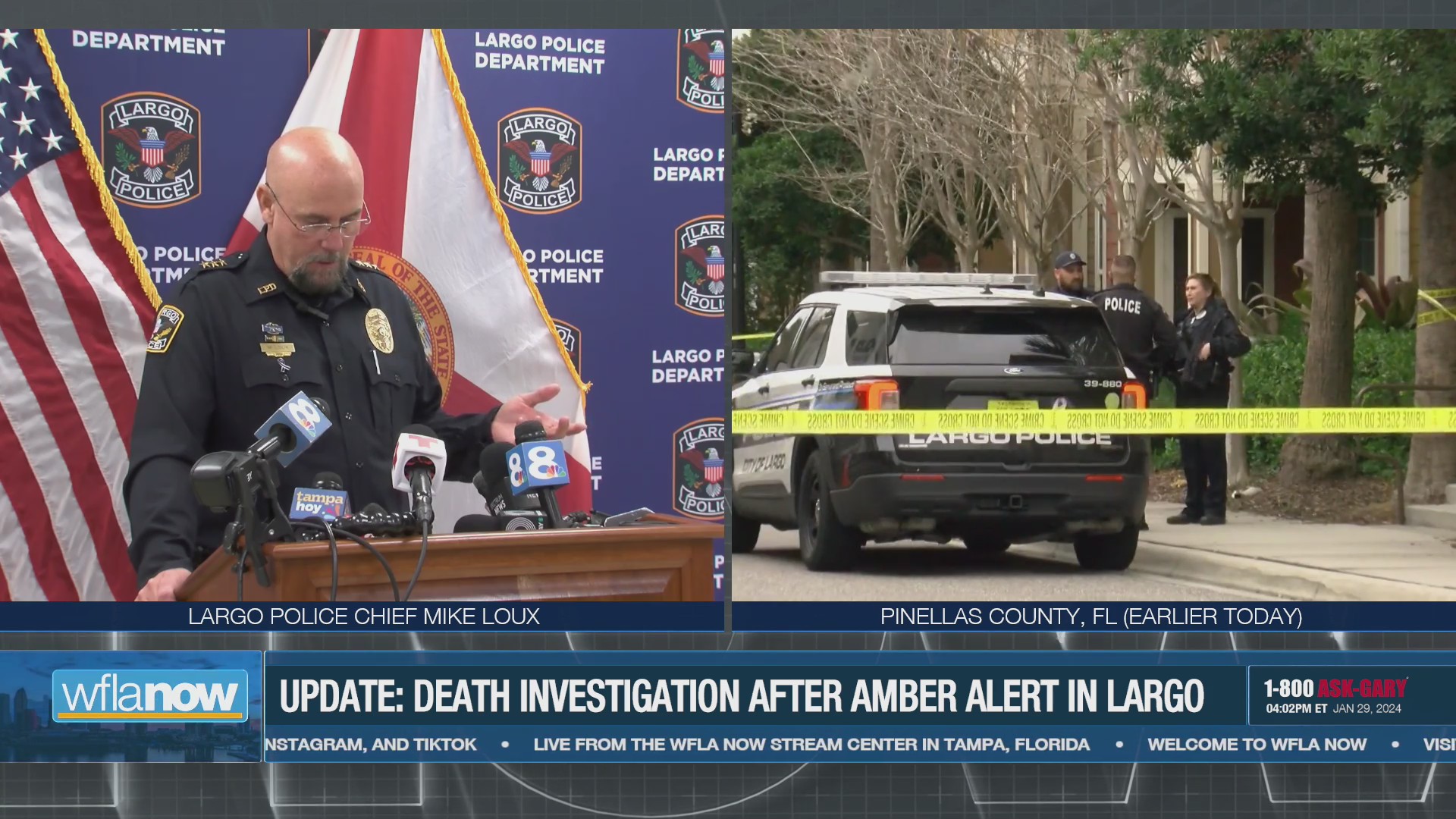 Largo police give update on Amber Alert, death investigation – WFLA