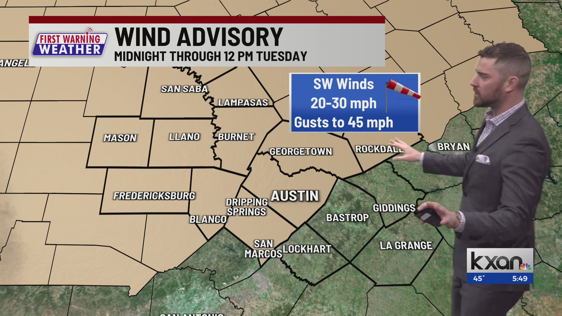 Wind Advisories have been issued for our area – KXAN Austin