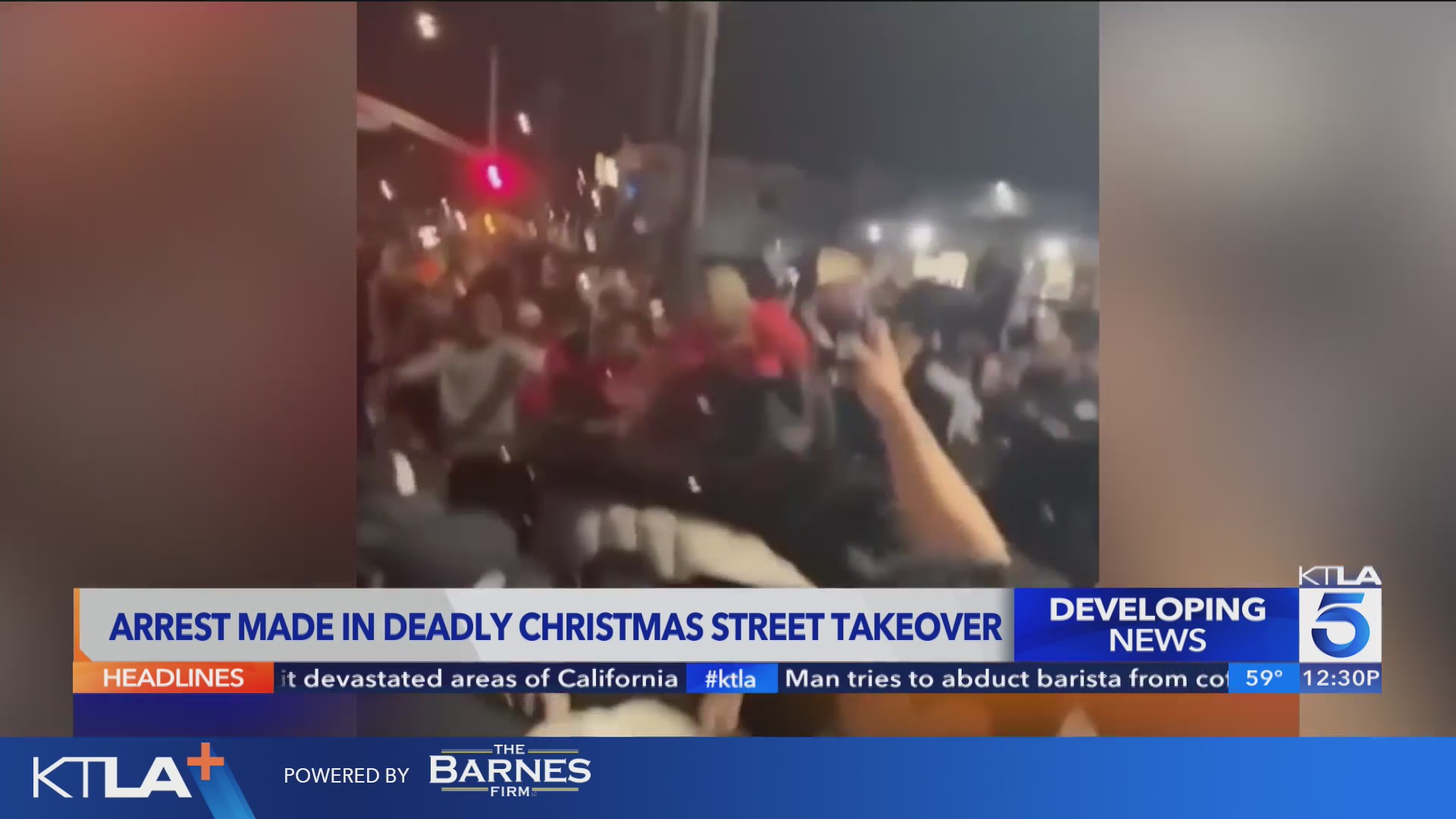 Arrest made in deadly Christmas street takeover – KTLA