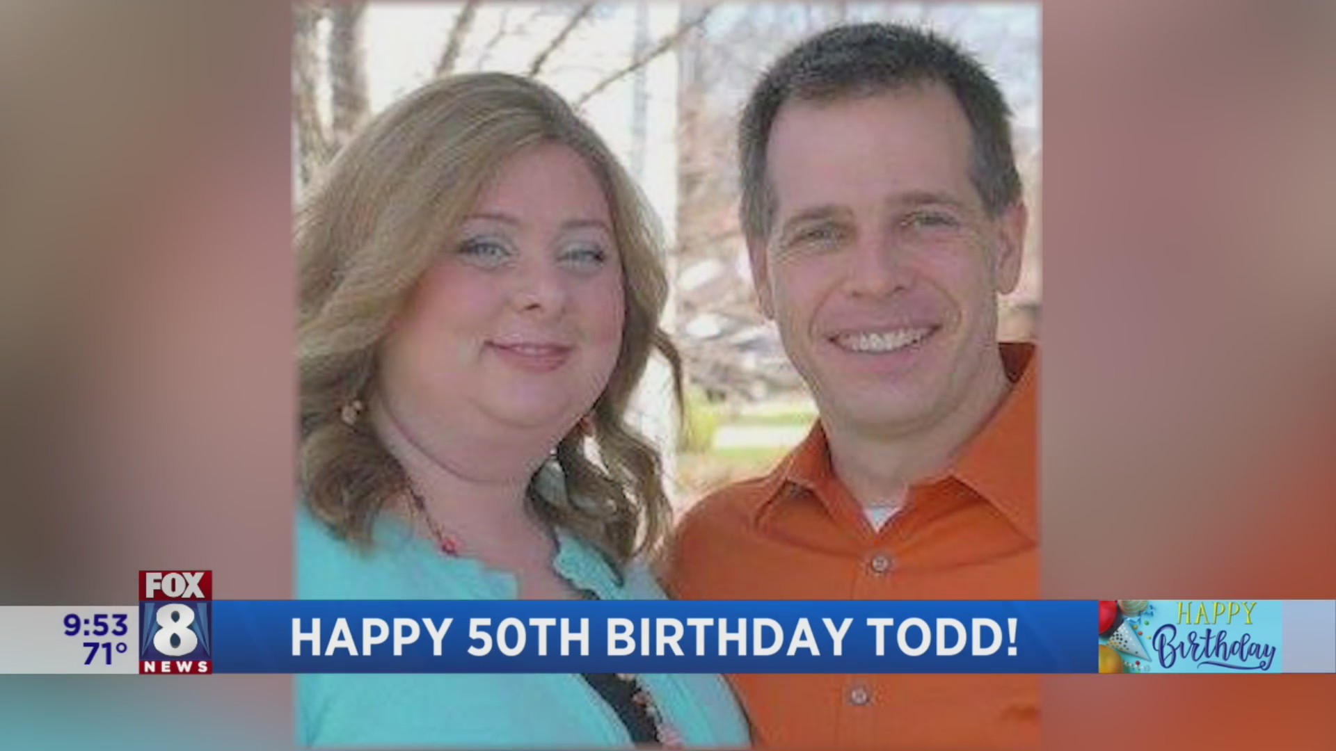 Todd Meany gets a surprise birthday message on FOX 8 News in the ...