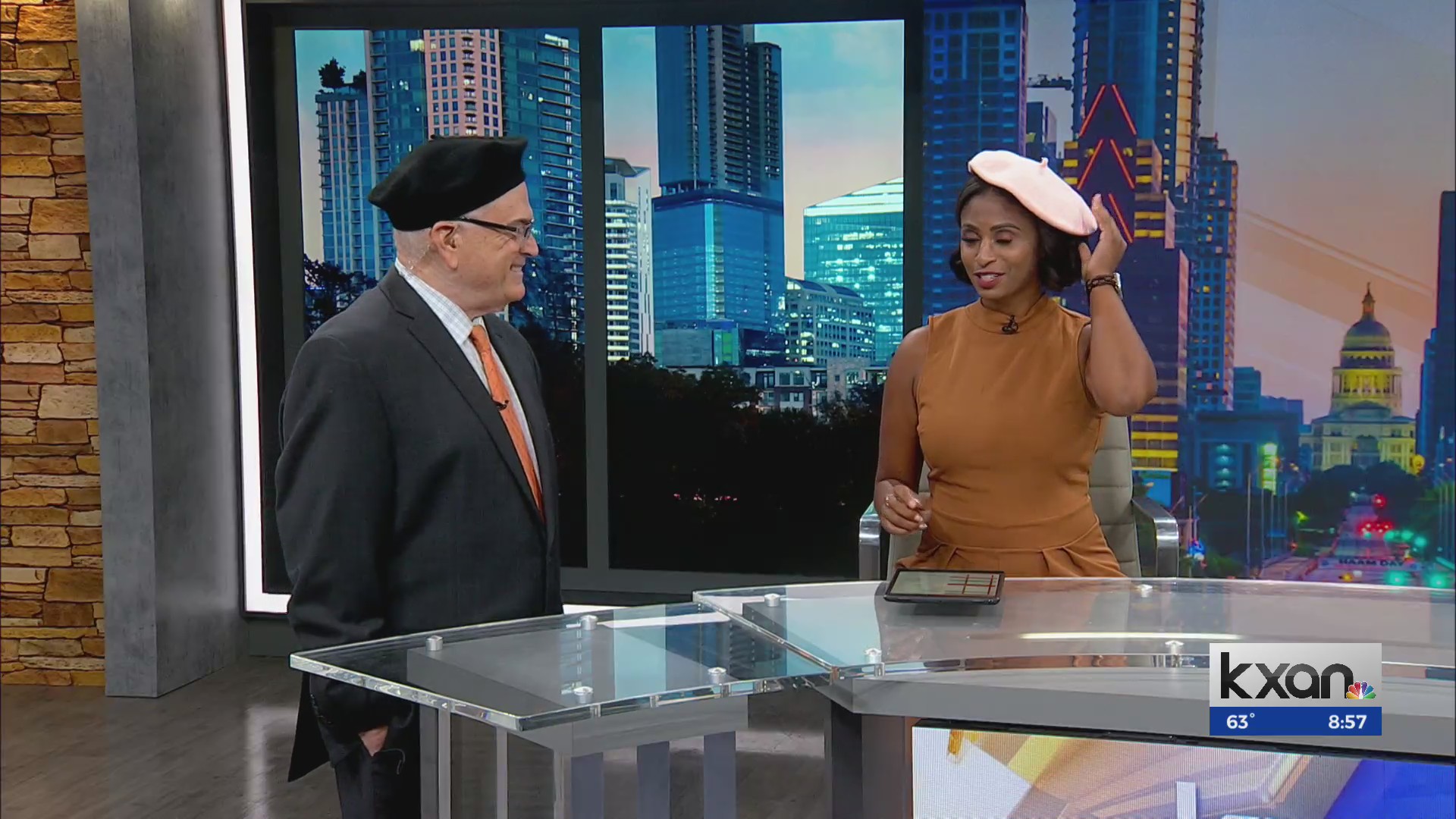 Rich and Jala matching berets – KXAN Austin