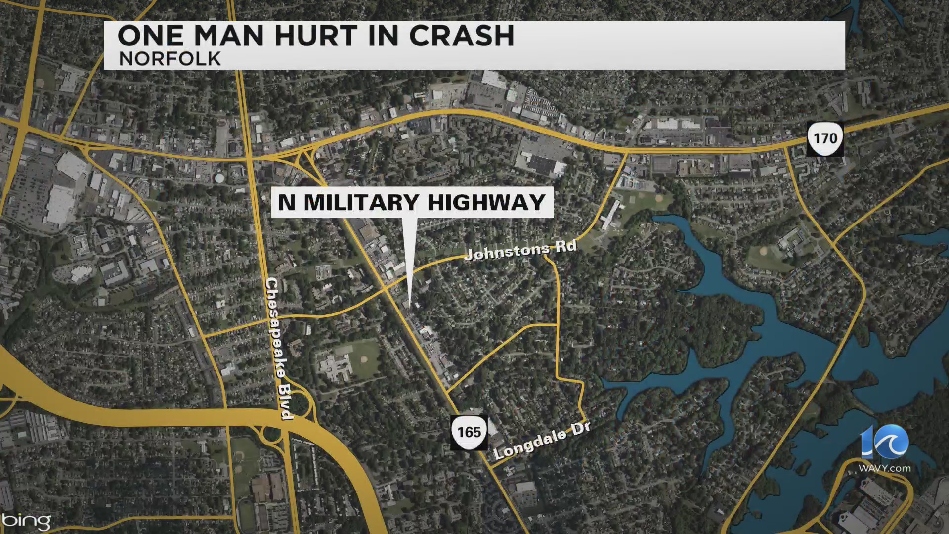 Man seriously injured in crash on Military Highway – WAVY.com