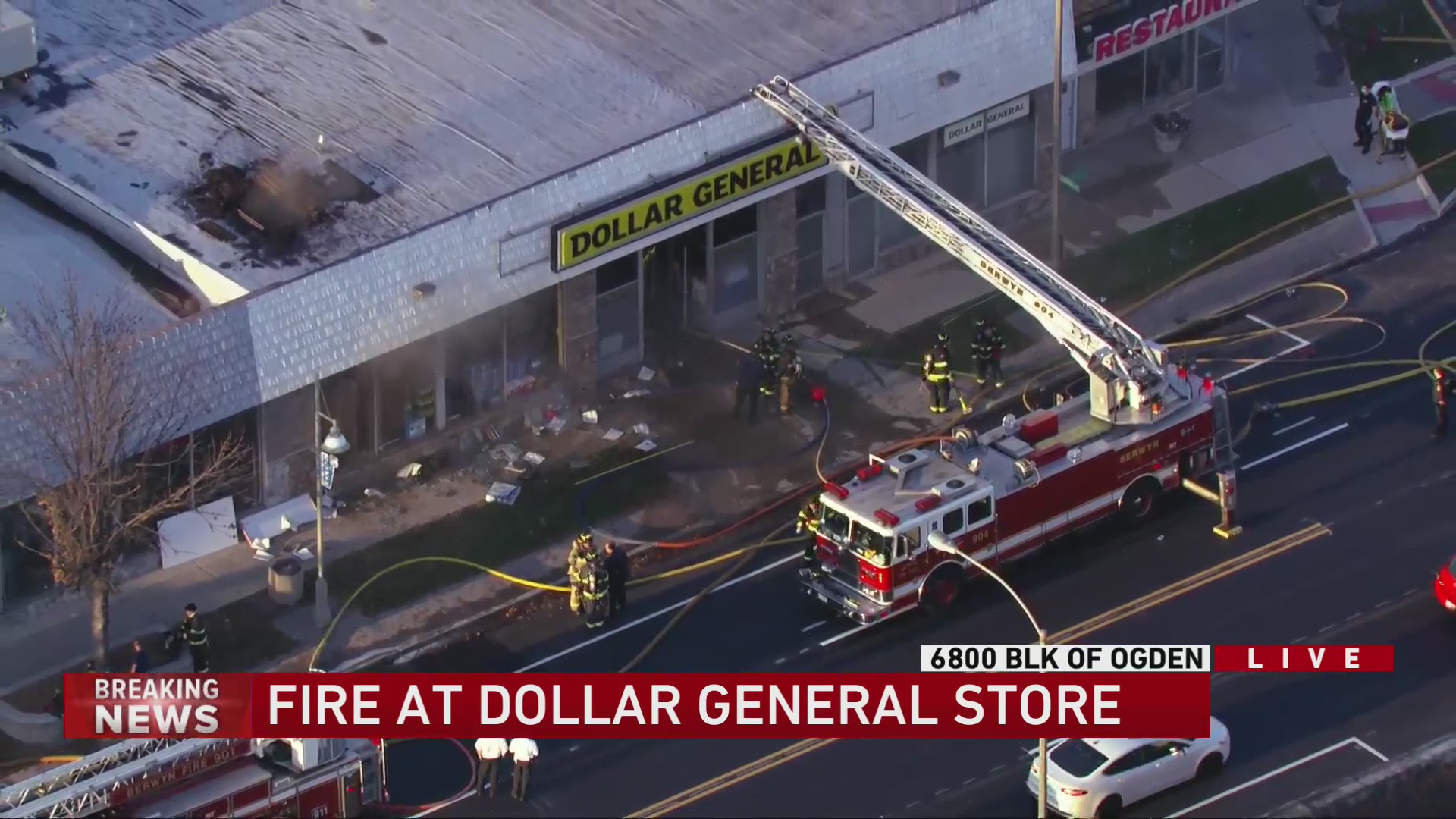Crews battle fire at Dollar General Store in Berwyn – WGN-TV