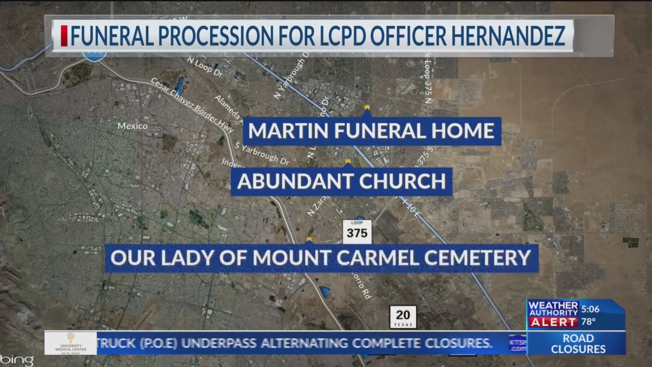 Funeral procession for LCPD officer Hernandez – KTSM 9 News
