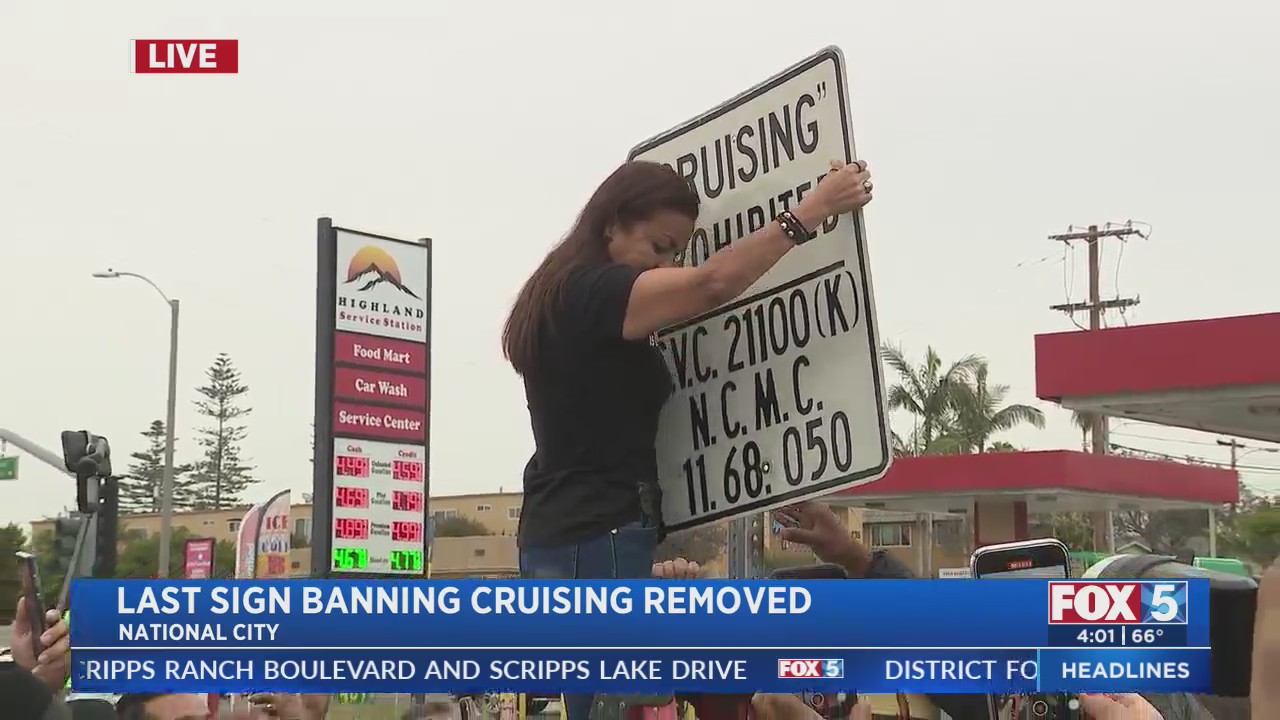 National City’s Last Sign Banning Cruising Removed – FOX 5 San Diego ...