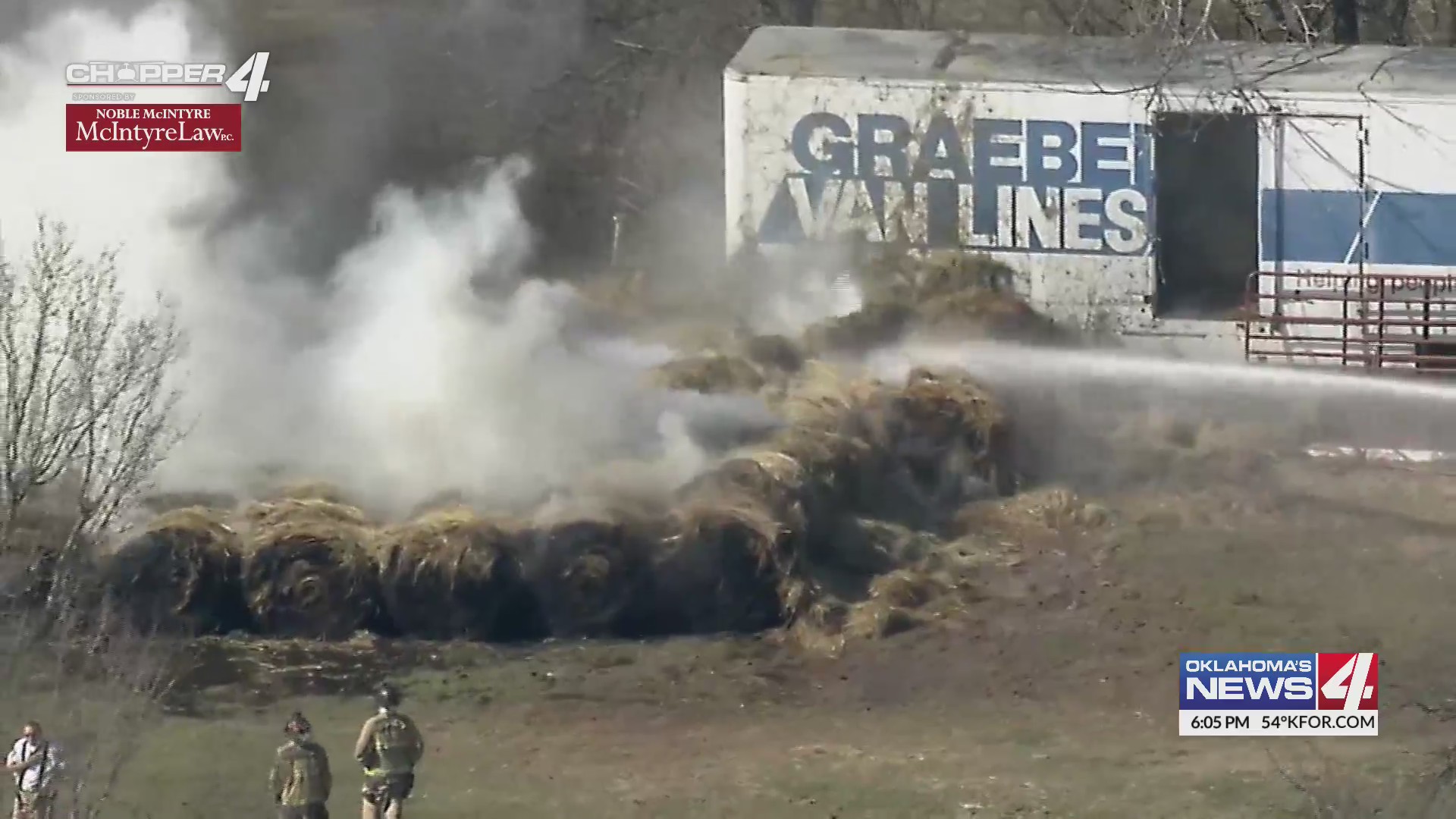 Hay bales on fire in SW OKC – KFOR.com Oklahoma City