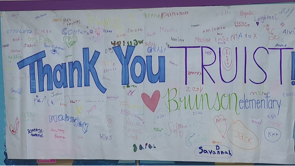 Truist volunteers brighten up Brunson Elementary School in Winston ...