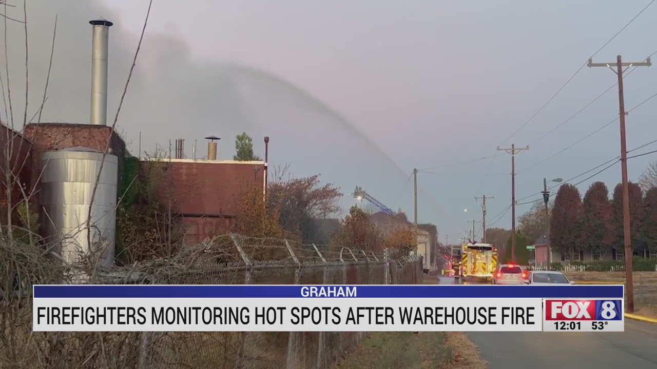 Crews continuing to investigate warehouse fire in Graham – FOX8 WGHP