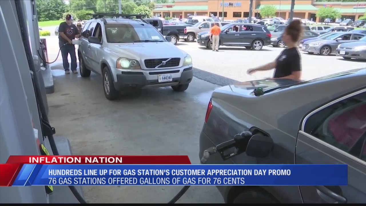 Hundreds line up for 76-cent fuel at Forest gas station – WFXRtv