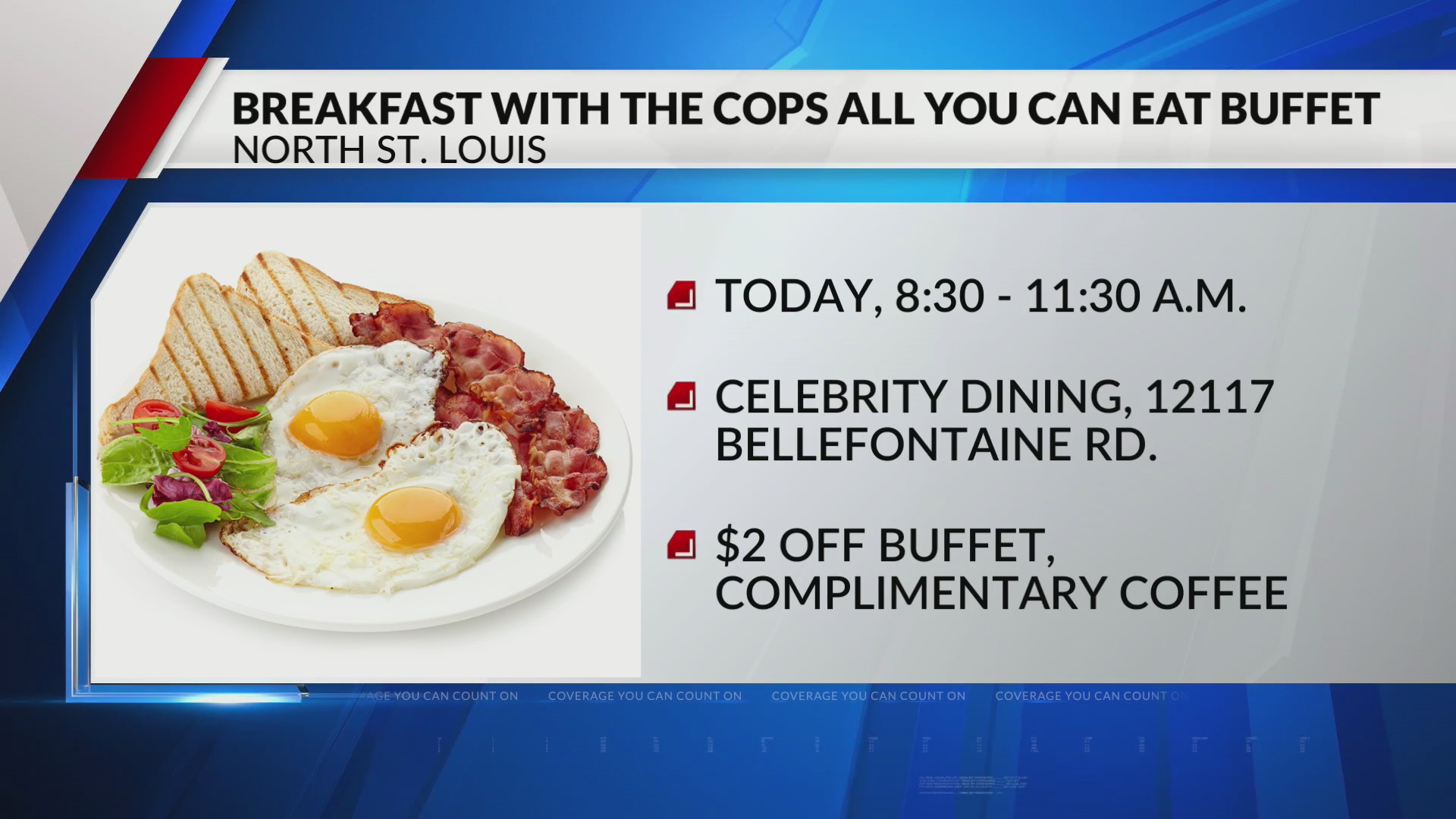 ‘Breakfast with the Cops’ All-You-Can-Eat Buffet today – FOX 2