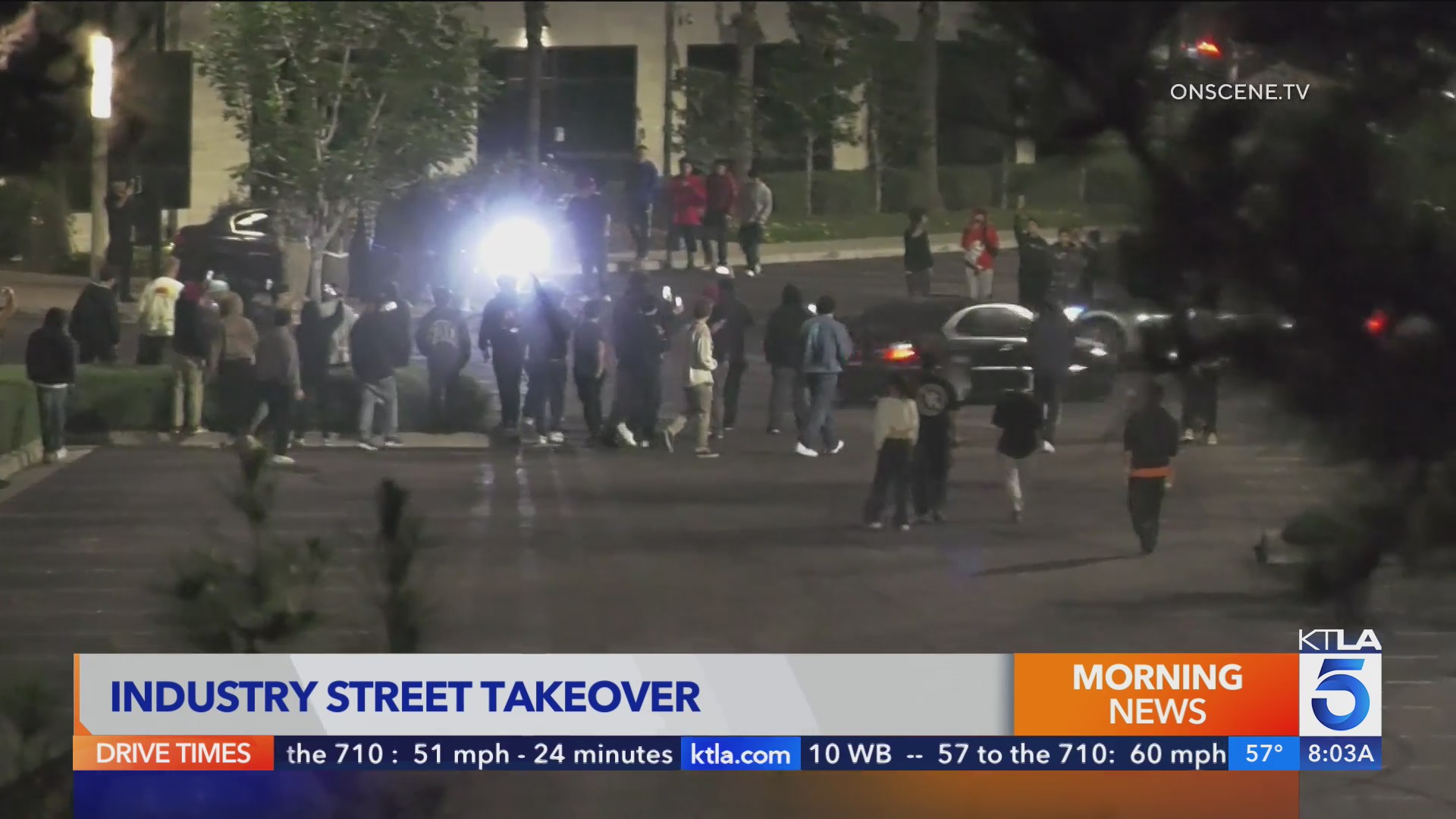 Police break up street takeover involving at least 100 cars in L.A ...