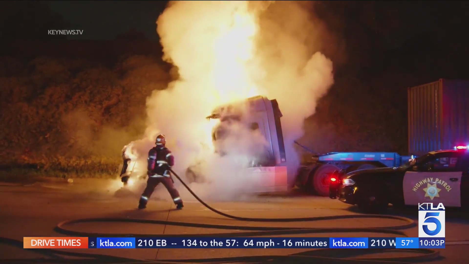 Owner of stolen semi-truck that burst into flames during pursuit in ...