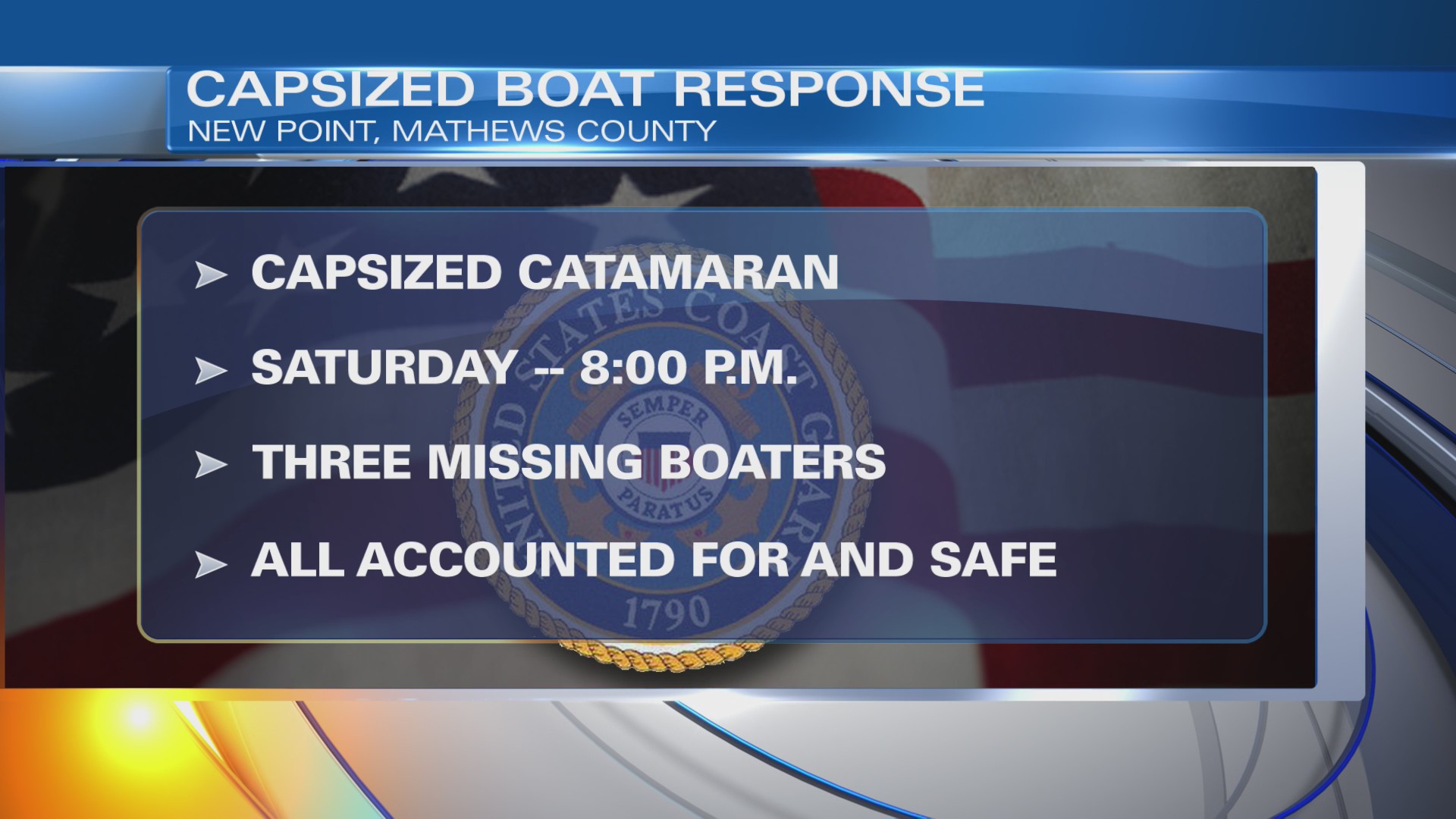 3 rescued after catamaran capsizes in Chesapeake Bay – WAVY.com