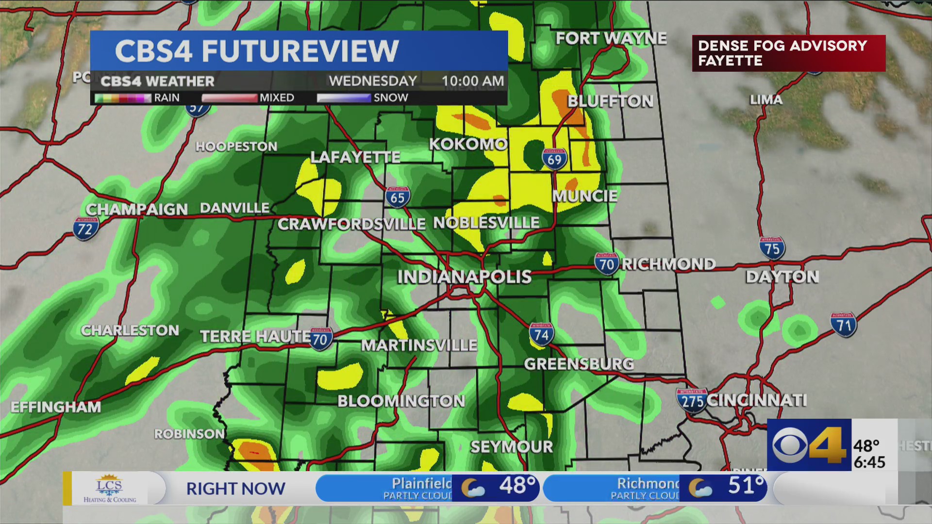 Wet and windy early in the day Wednesday, better by late afternoon – WTTV CBS4Indy