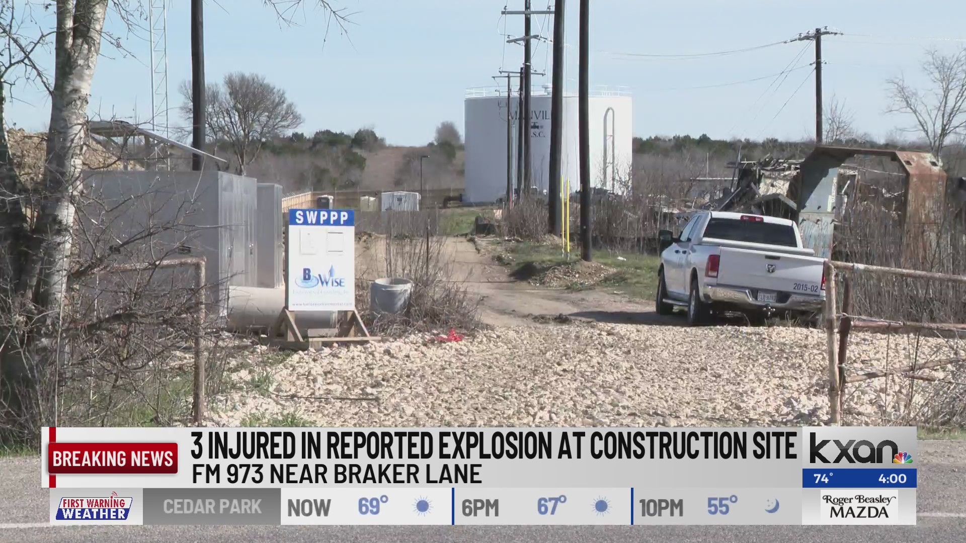 At least 3 injured in water pipe explosion at construction site – KXAN Austin