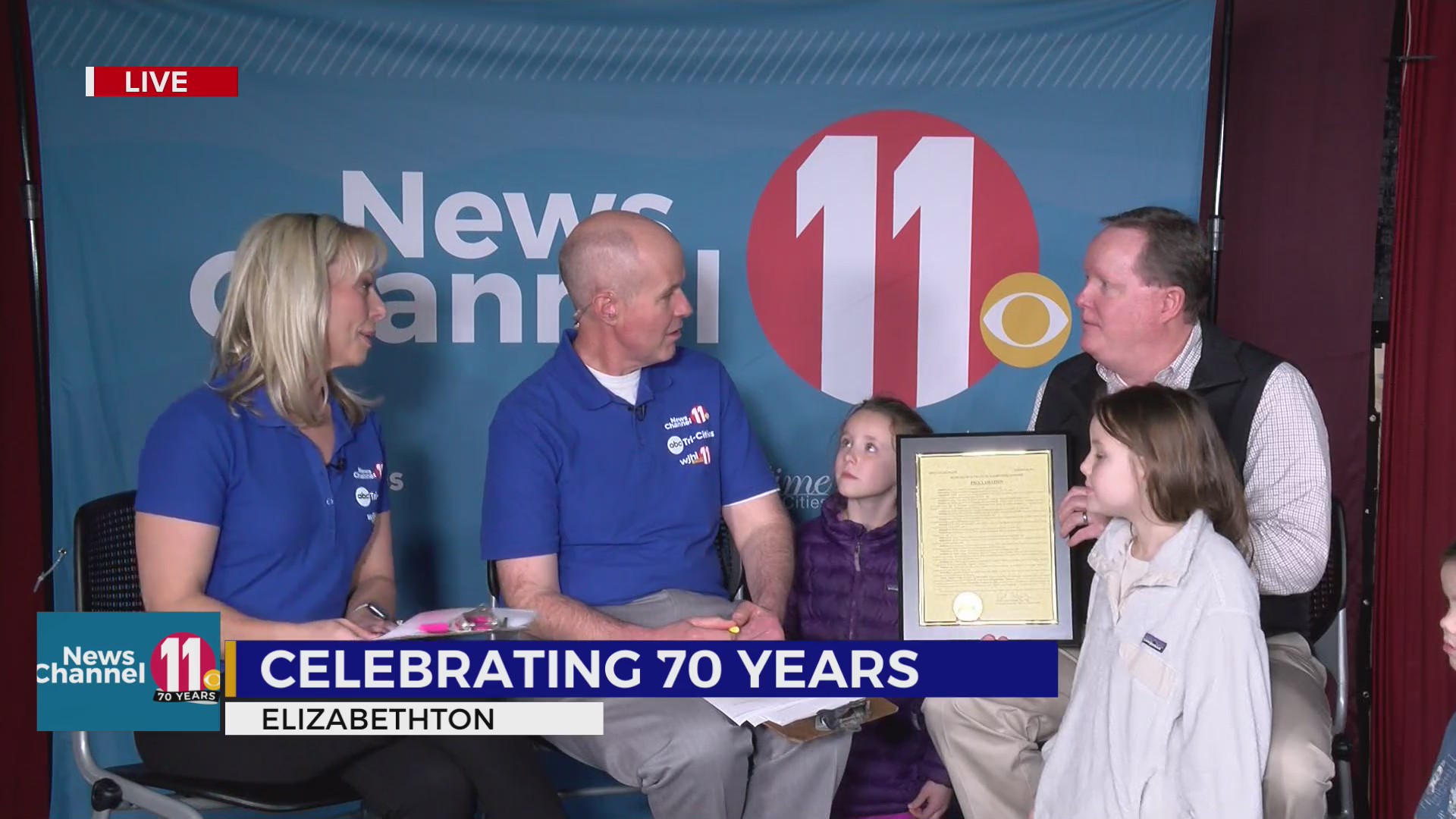 Elizabethton Mayor Curt Alexander Gives Proclamation To Wjhl Wjhl