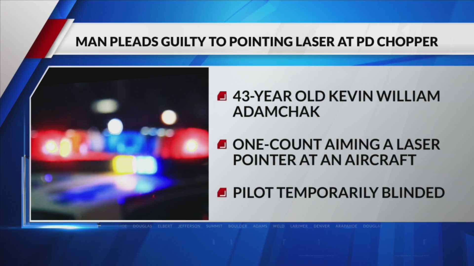Man pleads guilty to pointing laser at Denver police helicopter – FOX31 ...