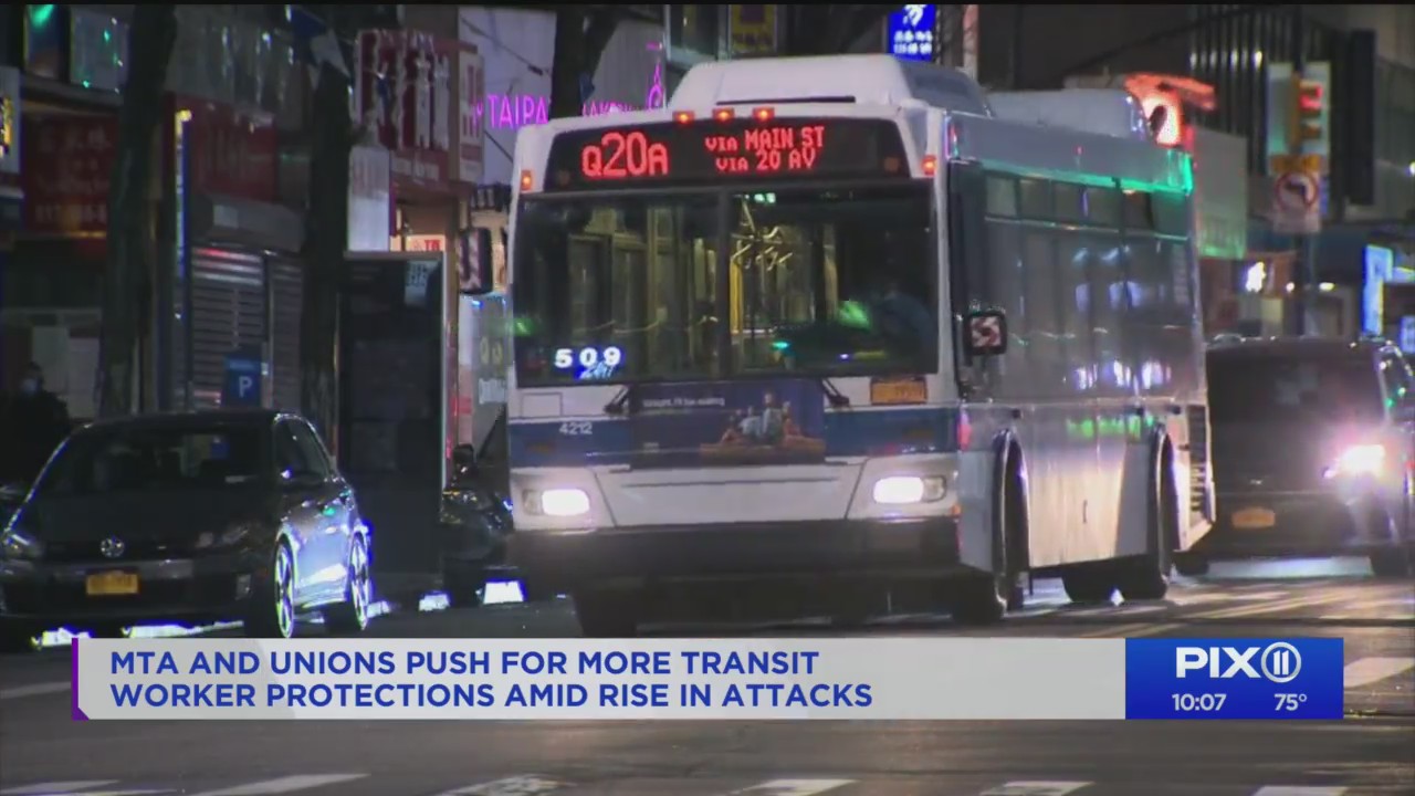 MTA, unions push for more transit worker protections – PIX11