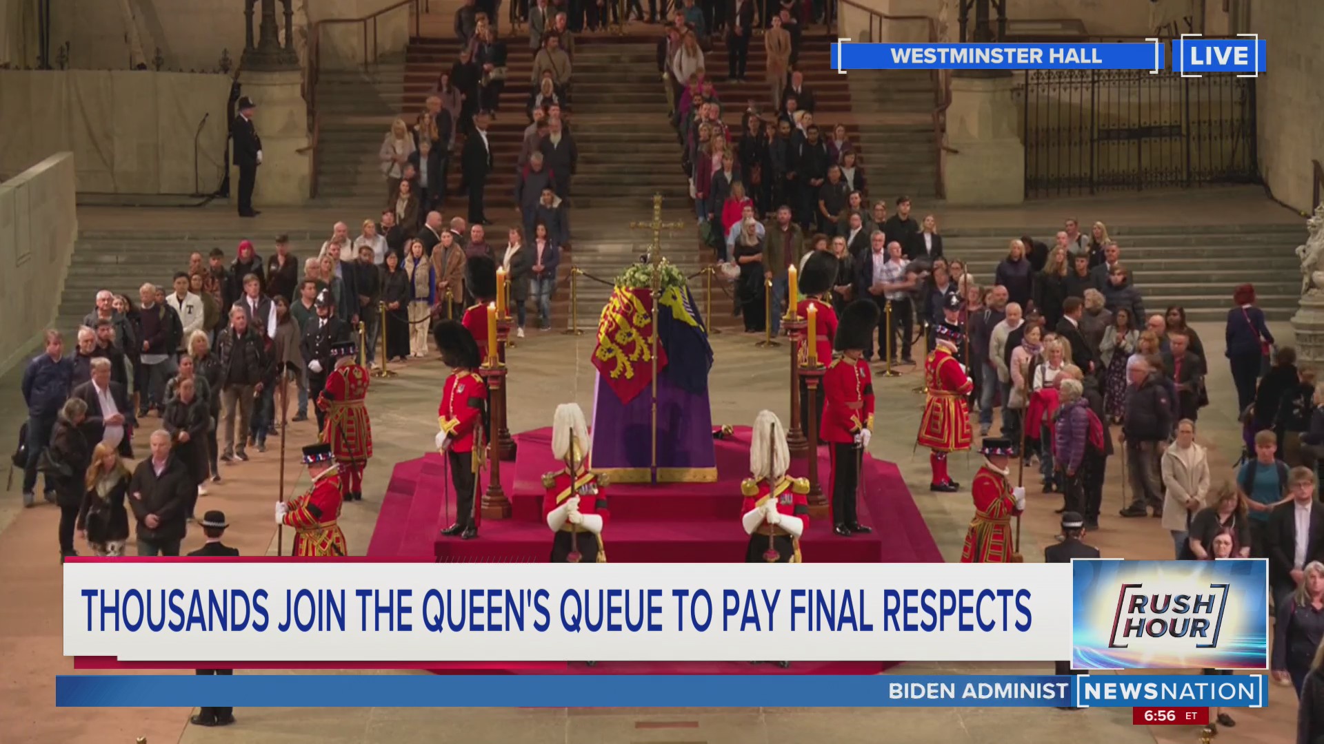 Thousands join the Queens queue to pay final respects | Rush Hour ...