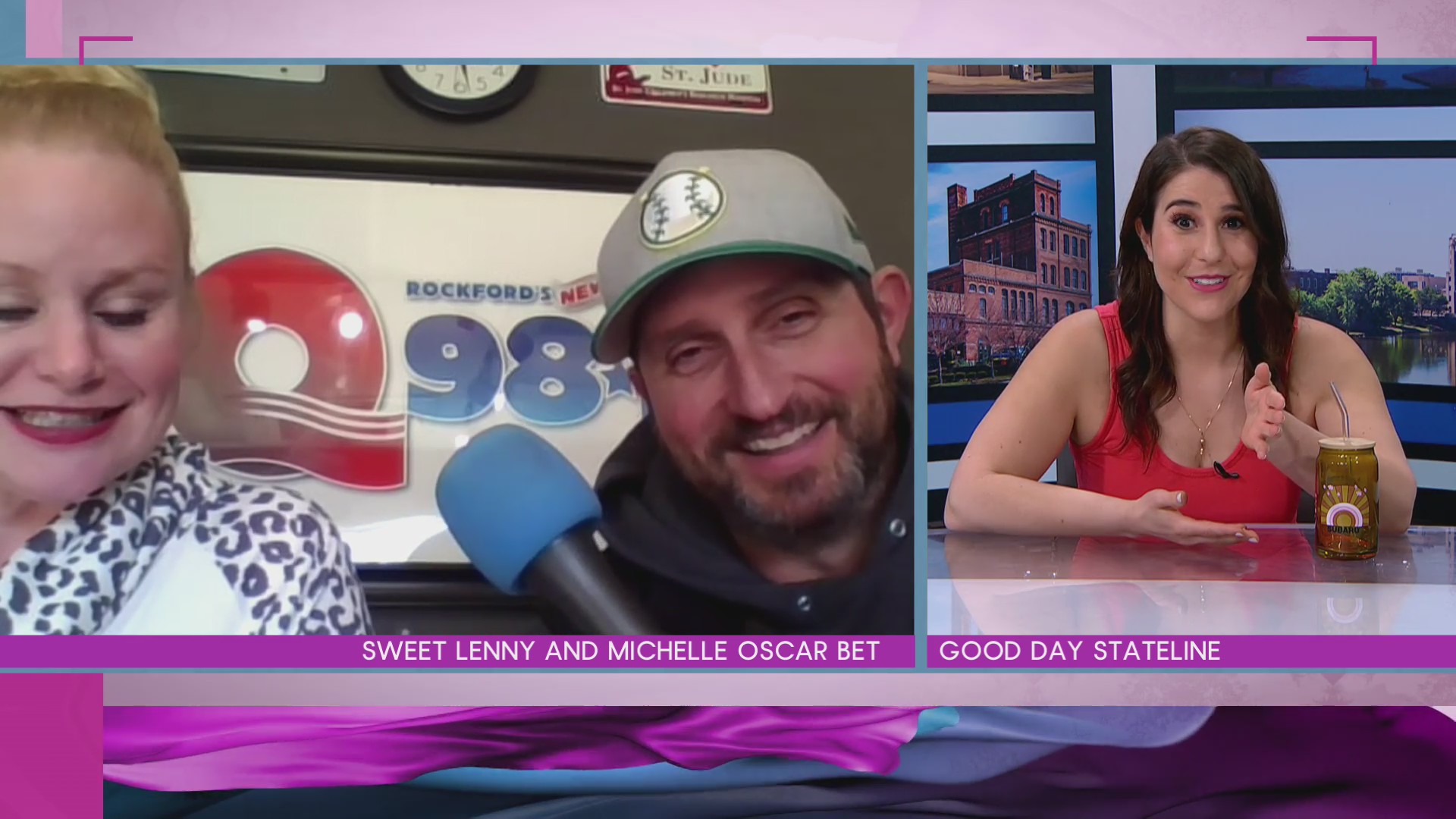 Michelle reads Oscar poem to Q98.5’s Sweet Lenny – MyStateline | WTVO News, Weather and Sports