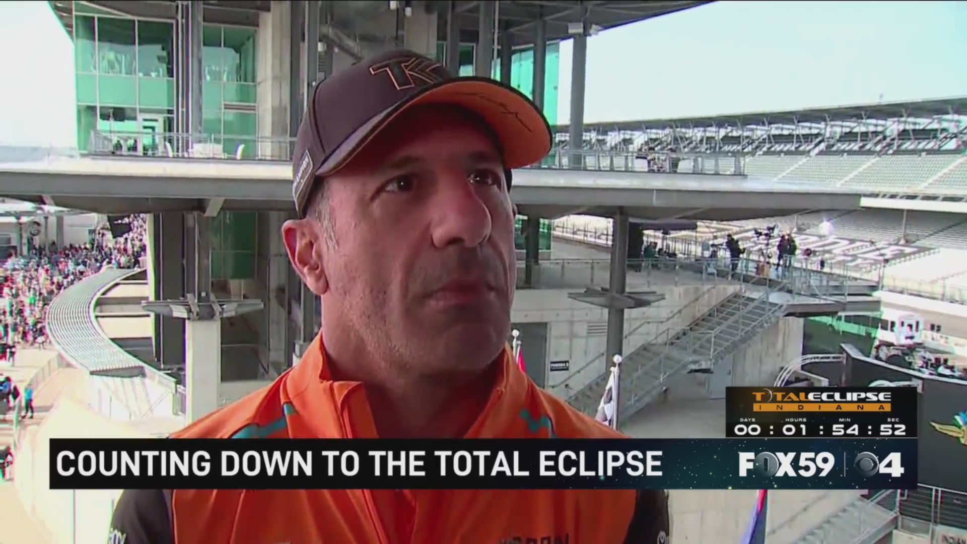 Former Indy 500 winner Tony Kanaan discusses the solar eclipse with ...