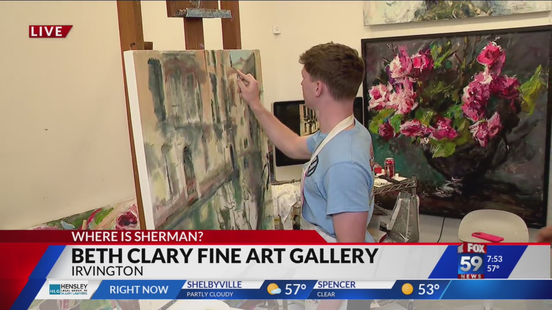 Where Is Sherman? Beth Clary Fine Art Gallery – Fox 59