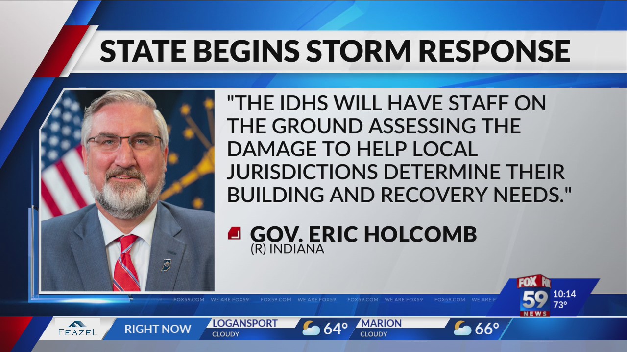 Gov. Eric Holcomb responds to tornado damage in Indiana – Fox 59