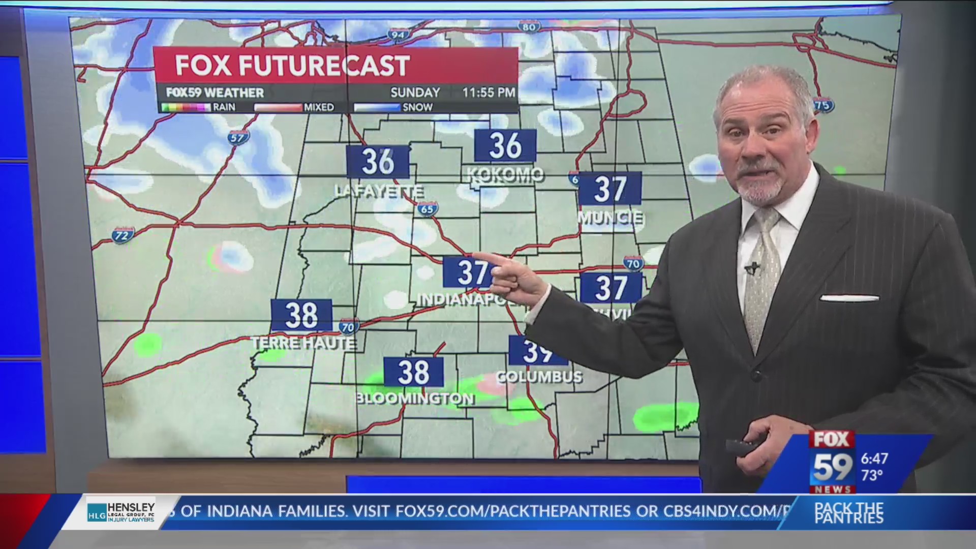 Warm streak ends and a late season snow possible for central Indiana ...