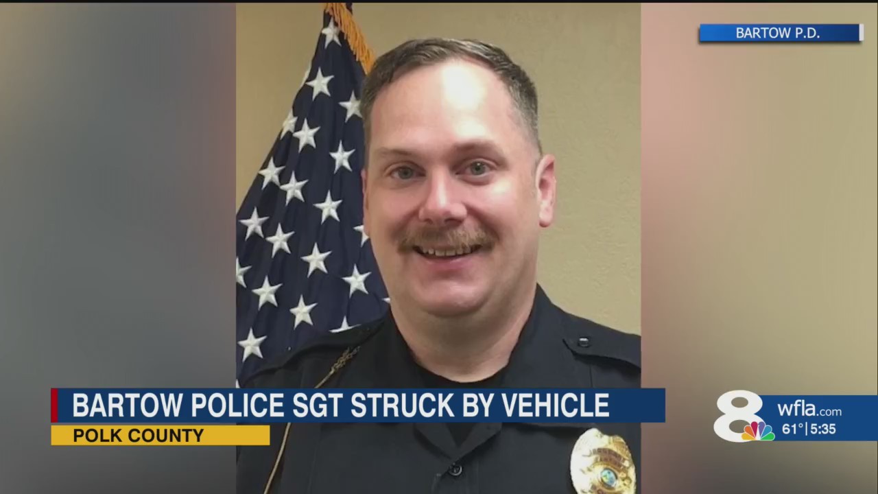 Bartow police sergeant in pain, spirits good after being hit by minivan ...