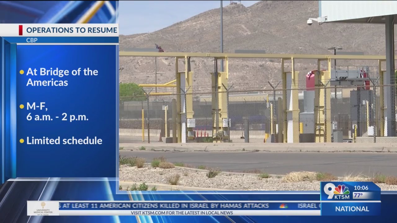 CBP to resume cargo processing at BOTA starting Tuesday – BorderReport