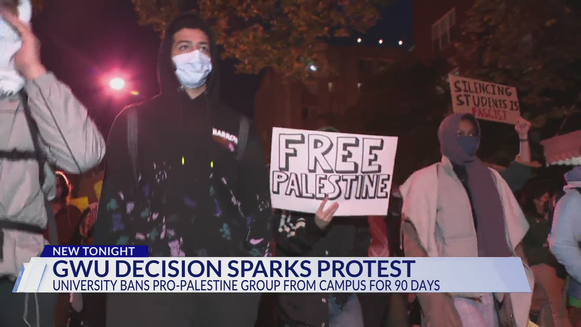 GWU students rally after pro-Palestine student group is suspended for ...