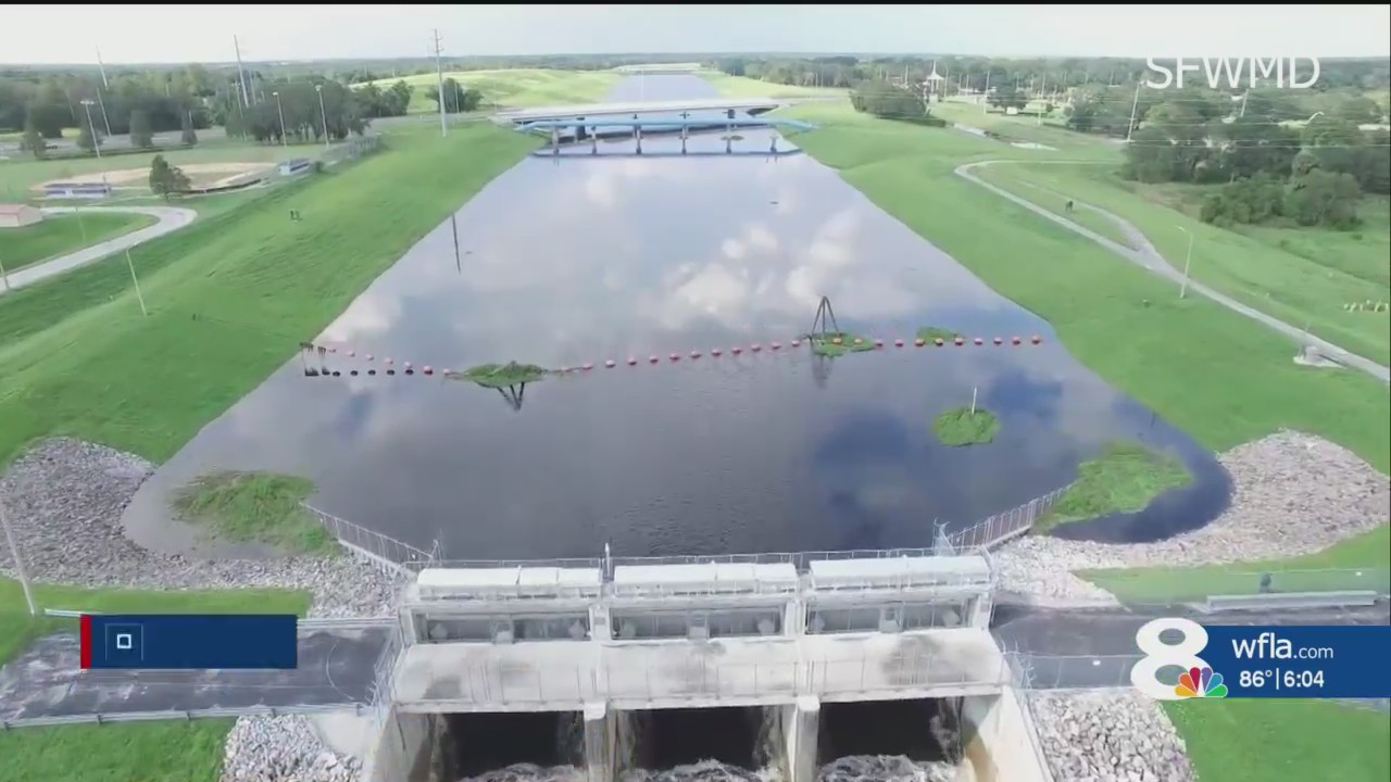 Tampa Bypass Canal System in place to prevent flooding and divert water ...