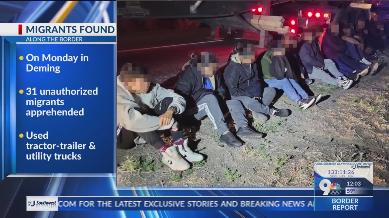 Deming Border Patrol agents apprehend 31 migrants – KTSM 9 News