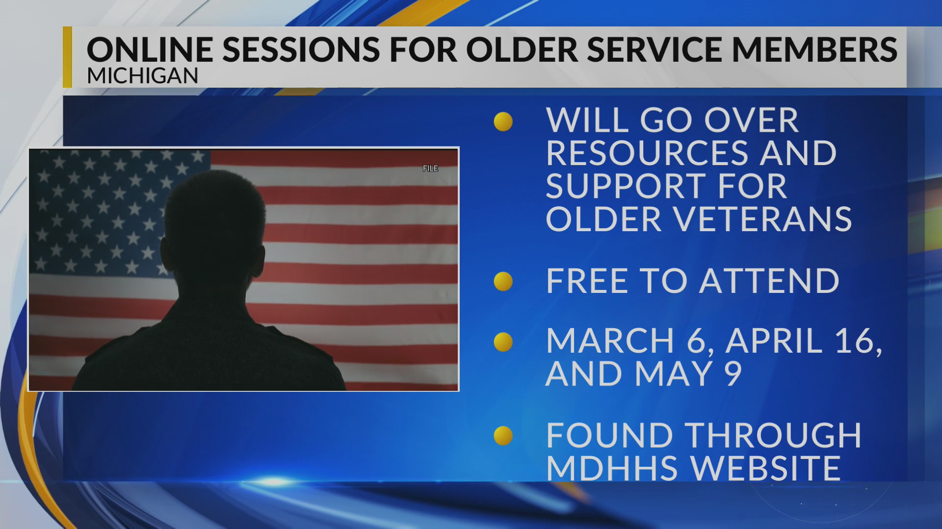 Sessions available for veterans through MDHHS – WLNS 6 News