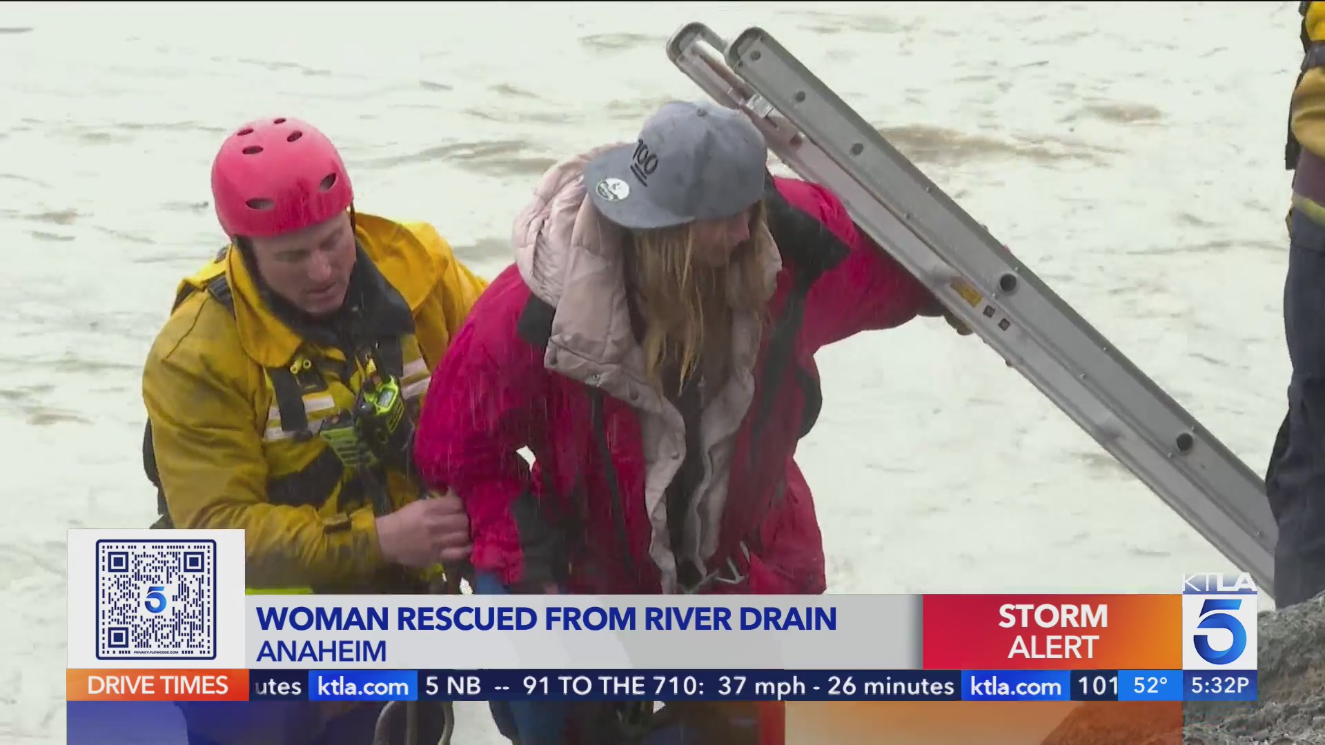 Pregnant woman rescued from storm drain – KTLA