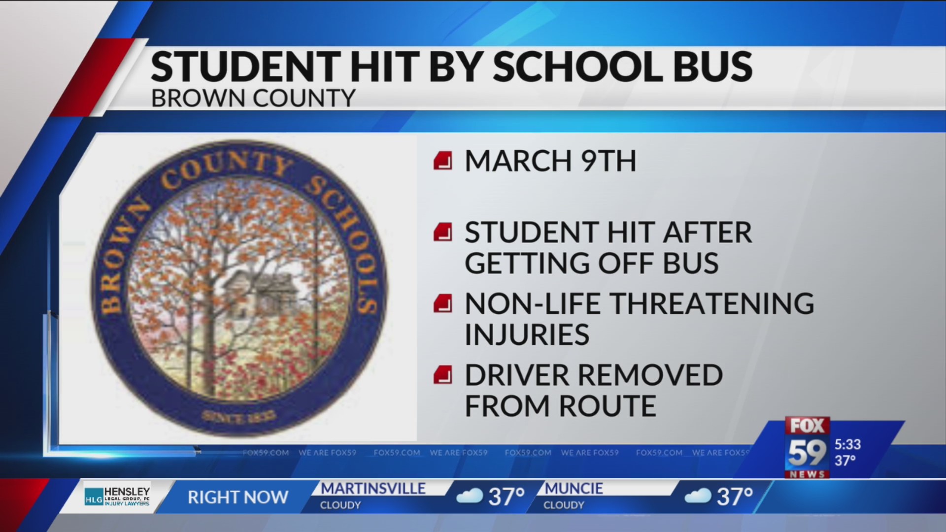 Child run over by school bus in Brown County – Fox 59