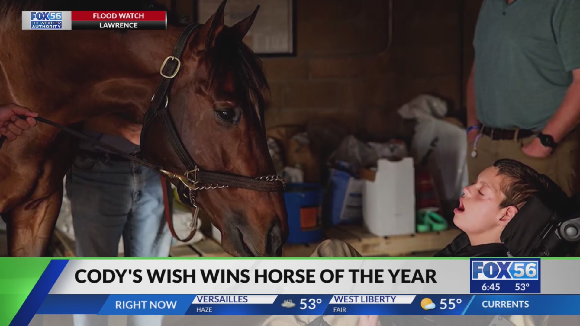 Cody’s Wish wins Horse of the Year award – FOX 56 News