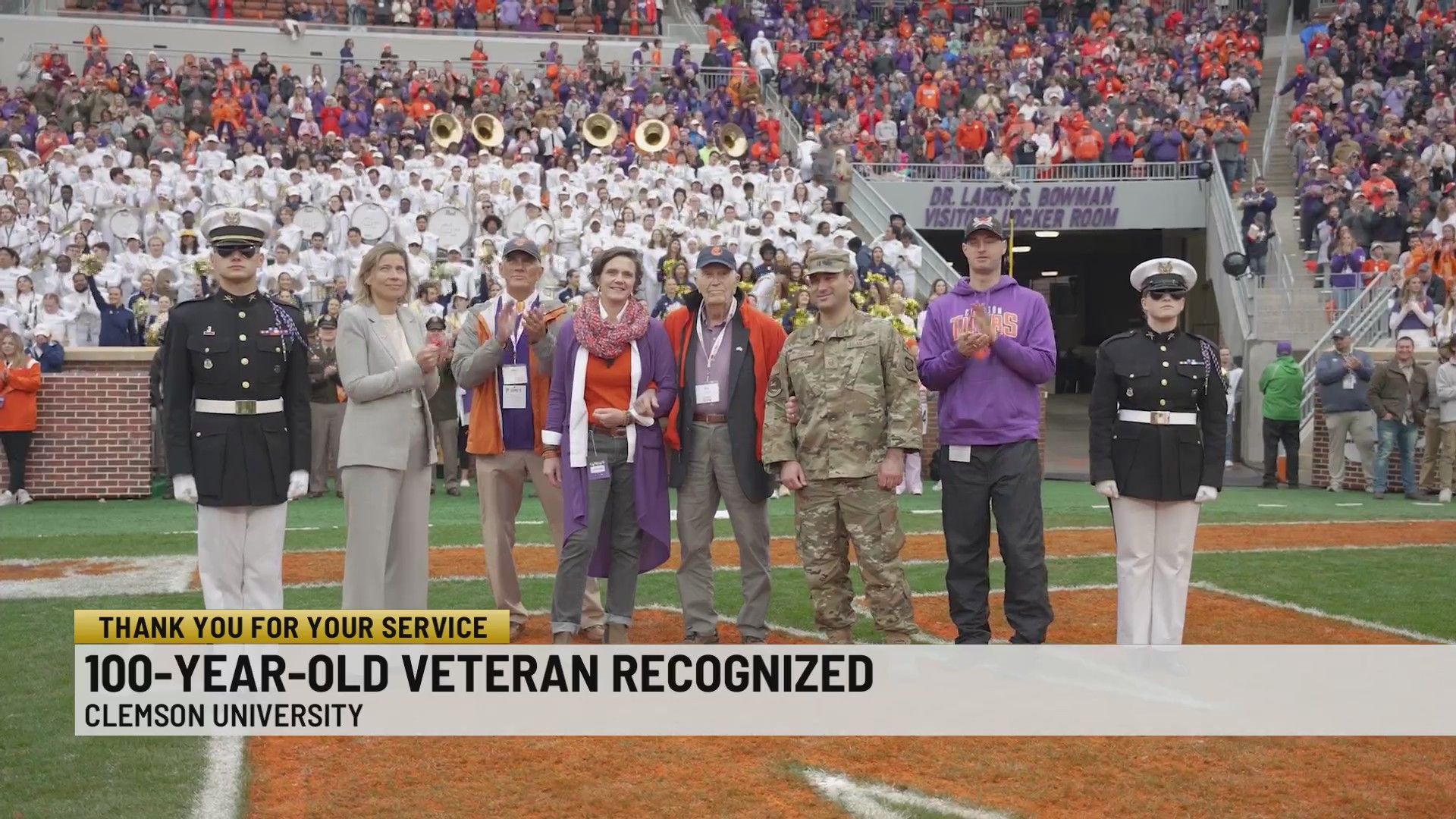 100-year-old veteran recognized during Clemson football game – WSPA 7NEWS