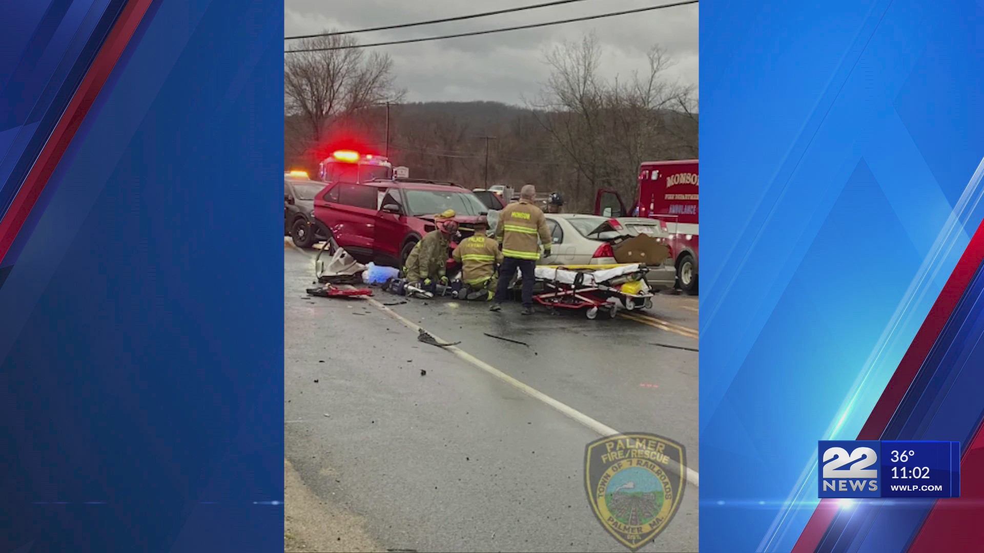 Fire crews called to motor-vehicle accident on Palmer Road in Monson – WWLP