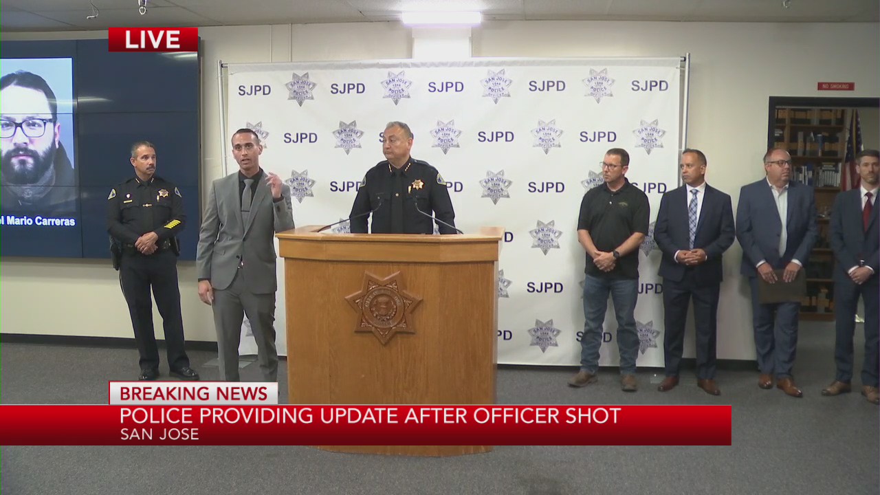 San Jose police officer shot by domestic violence suspect – KRON4