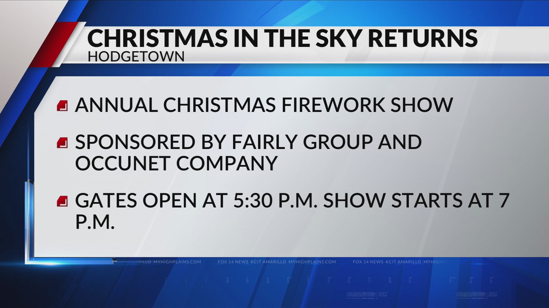 Hodgetown set to host third annual ‘Christmas In The Sky’ event – KAMR ...