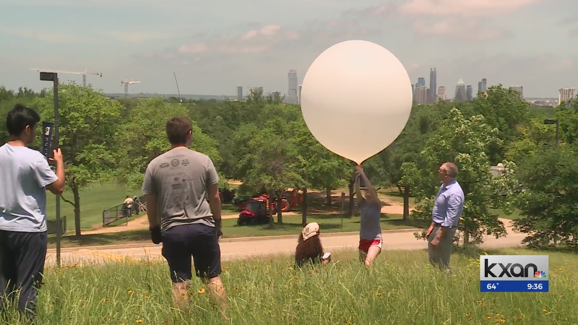 Student researchers at St. Edward’s University release weather balloon ...