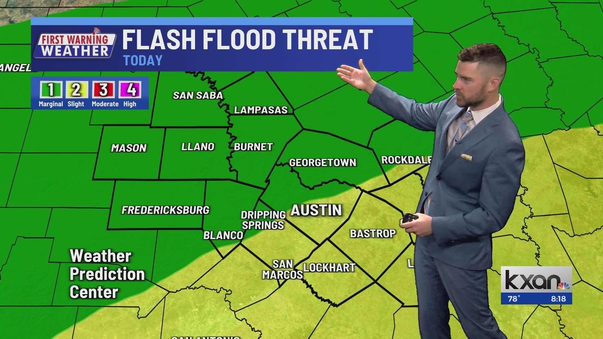 Heavy rain today with localized flooding – KXAN Austin